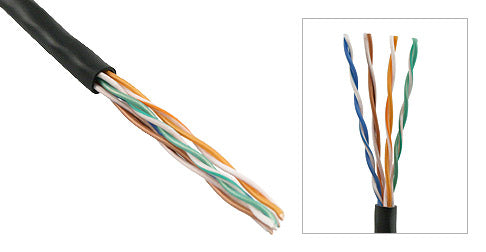 PVC Solid (CMR) Cat 5E UTP Ethernet Bulk Cable, 1,000ft (standard in-wall cable) | Deep Surplus