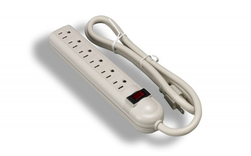 6 Outlet Power Strip with 90 Degree Outlets, Surge Suppressor & 15 Amp ...