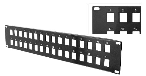 Unloaded 19" Patch Panel - Insert Your Own Jacks | Deep Surplus